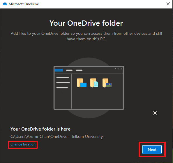 Menyinkronkan OneDrive dengan file drive PC di Windows | Direktorat ...