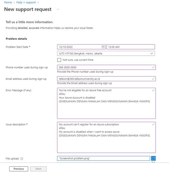 Panduan Untuk Mengirim Ticketing ke Microsoft Support