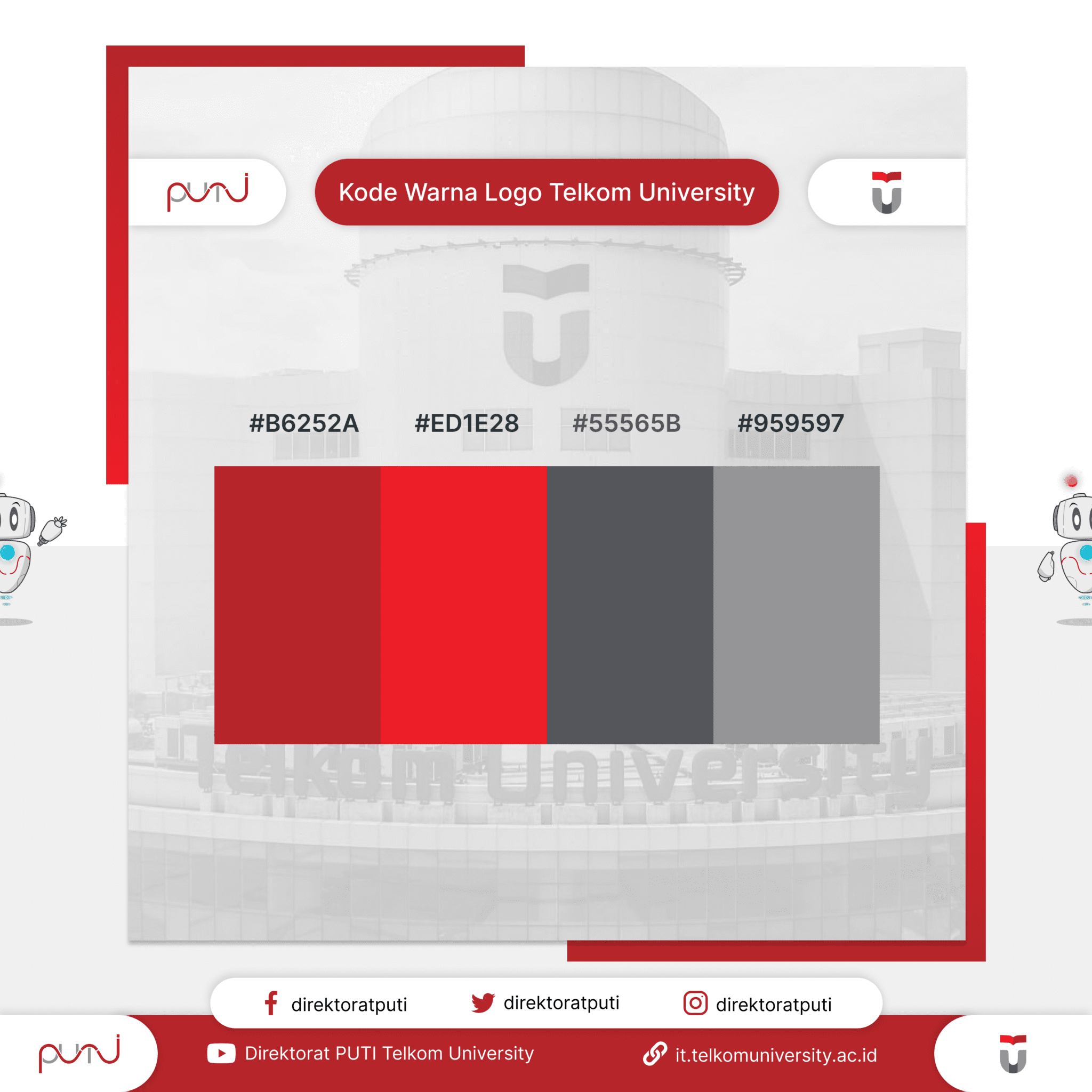 Kenali Macam-Macam Kode Warna Logo Telkom University
