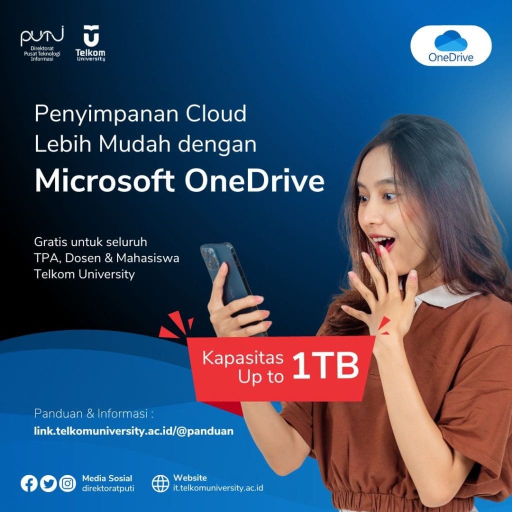 Berapa Kapasitas Onedrive yang diberikan Telkom University?
