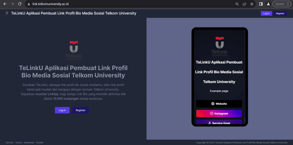 Mengenal TeLinkU, Portal Pembuat Link Profile dari Tel-U