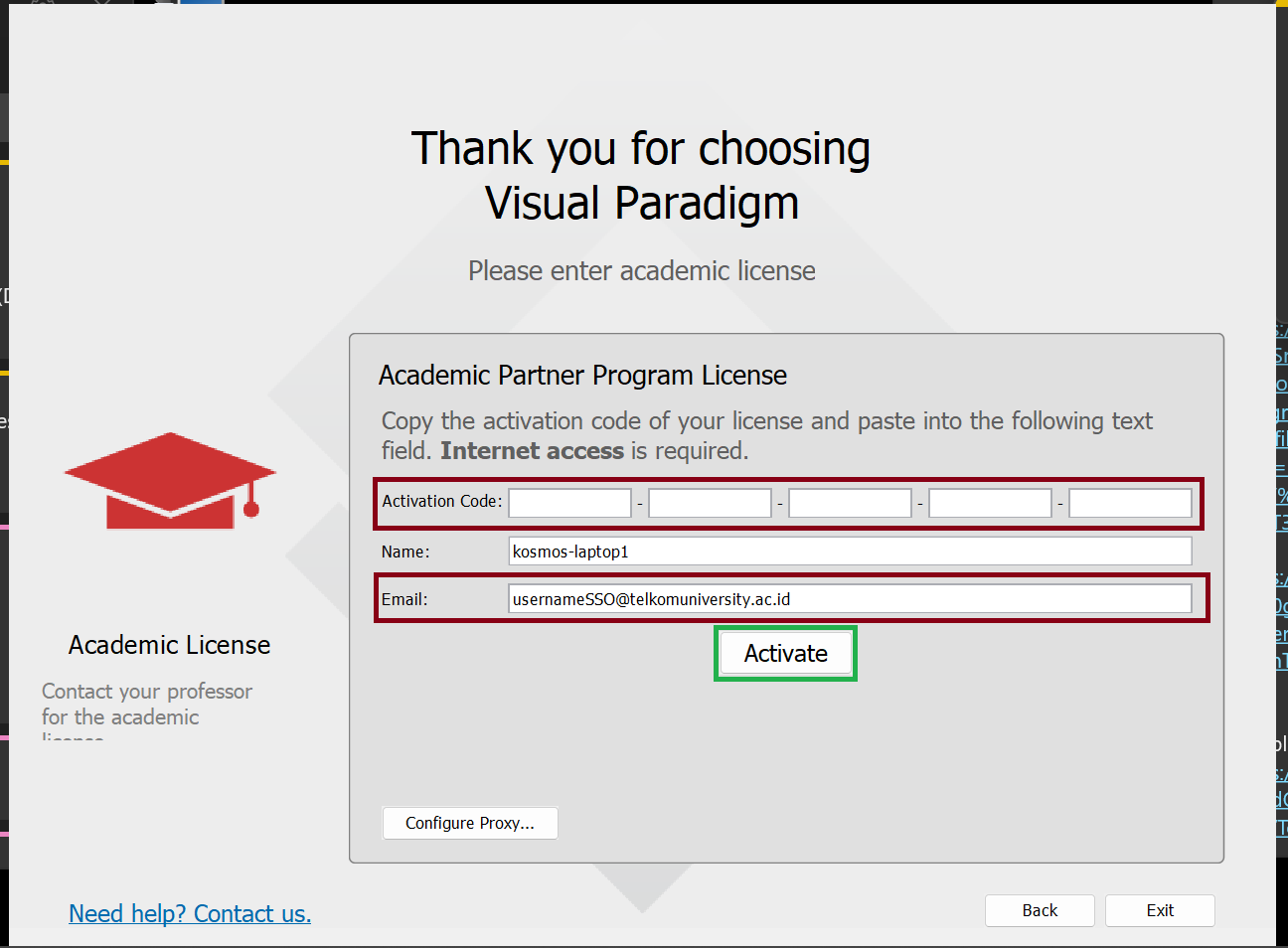 Lisensi Software Visual Paradigm Untuk Civitas Telkom University