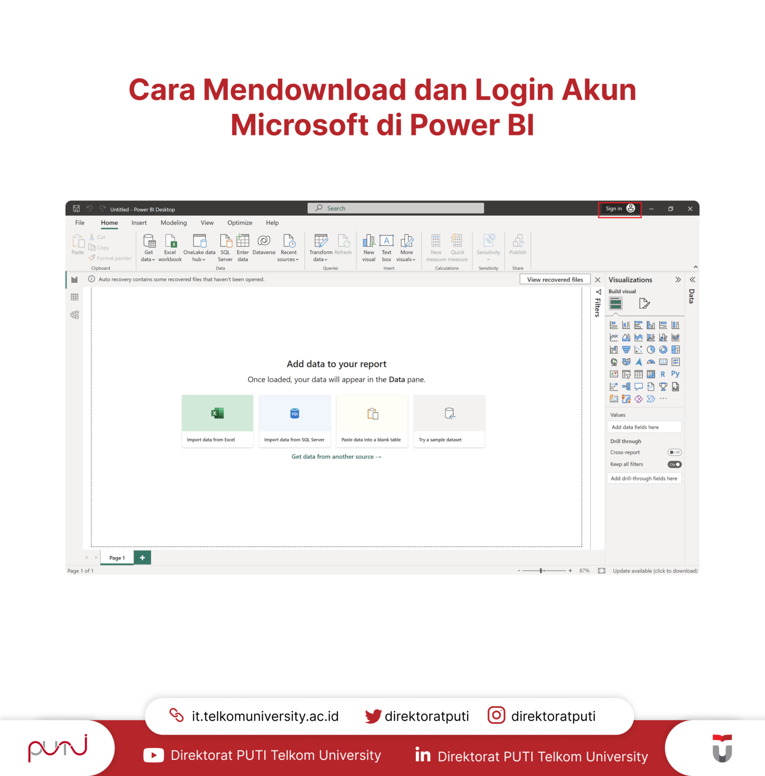 Panduan Download dan Login Akun Microsoft di Power BI